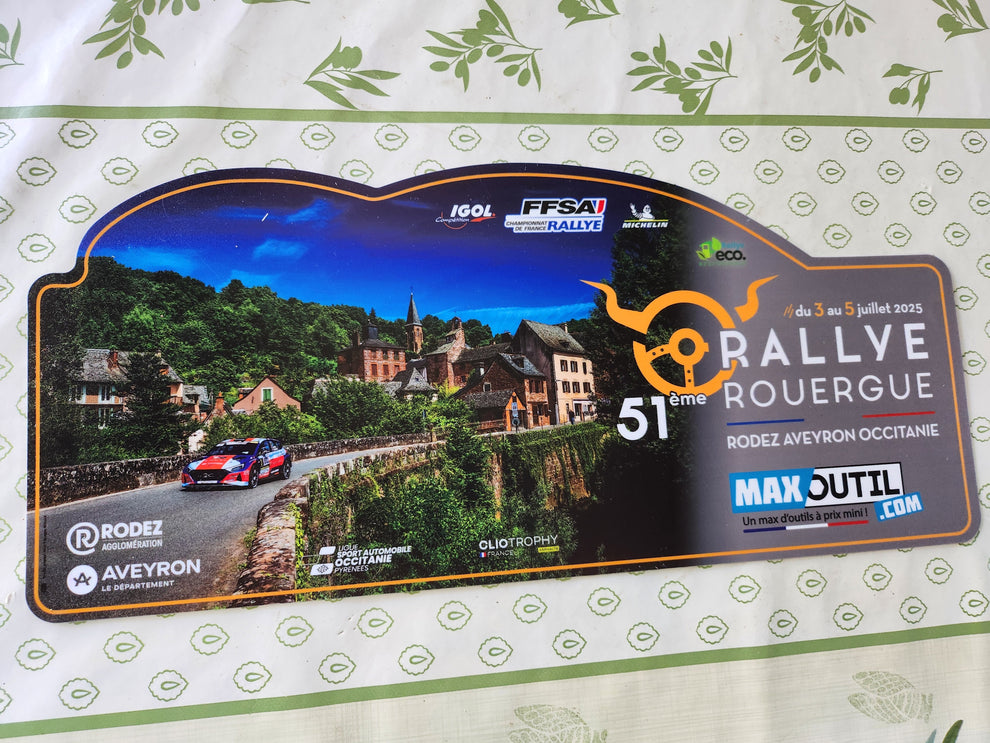Plaque Rallye édition 2025 – Rallye Aveyron Rouergue Occitanie